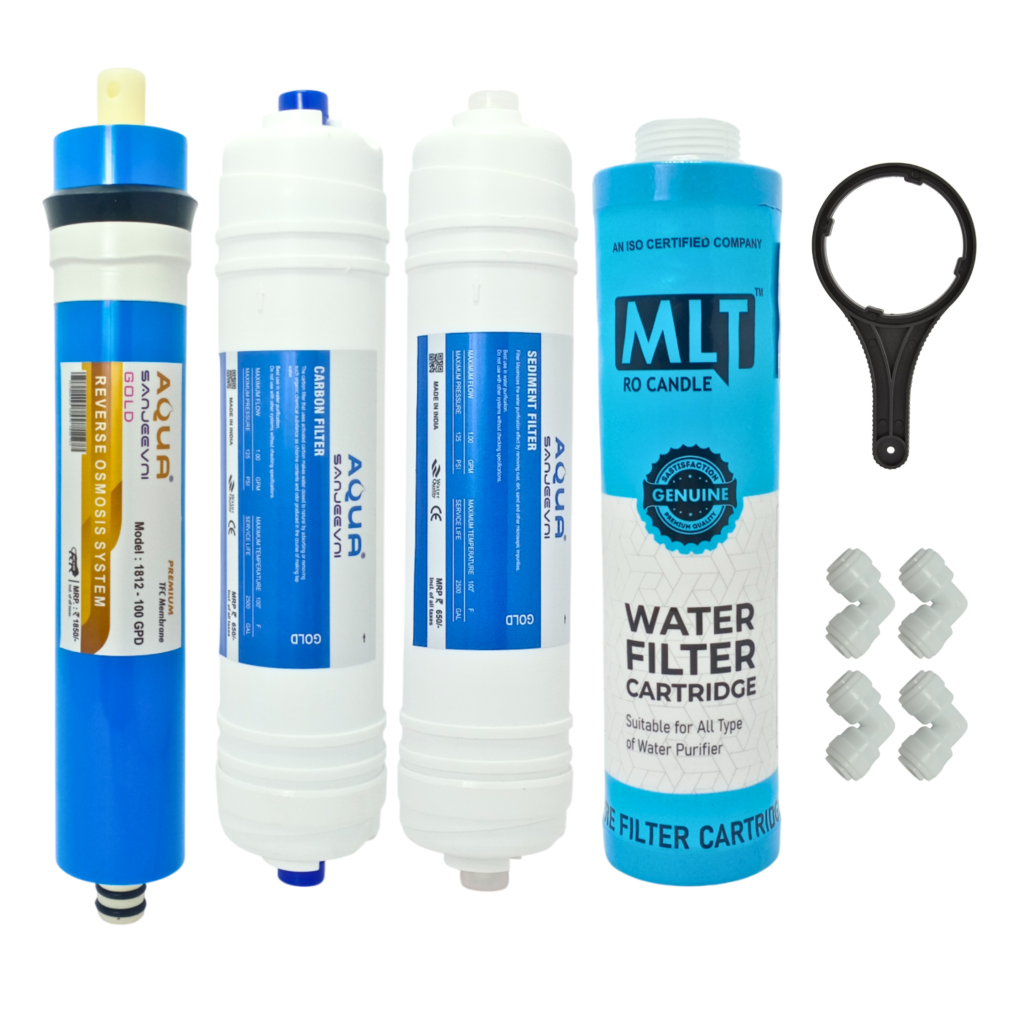 Gold Filter Kit: Carbon, Sediment, RO Membrane & Pre-Filter - RO Dekho